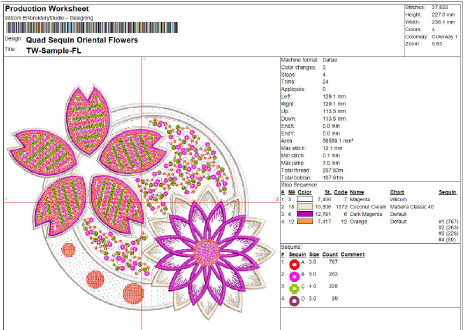 Outputting Sequin Designs