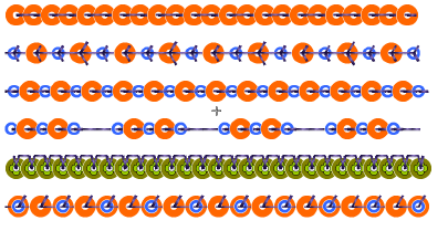 Apply multi-sequin run patterns