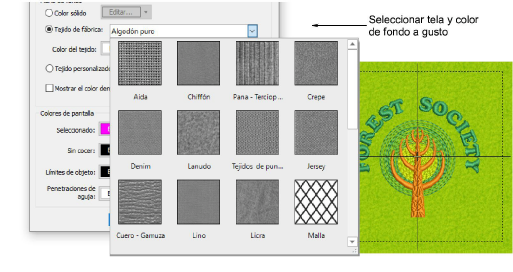Establecer Fondos De Tejido