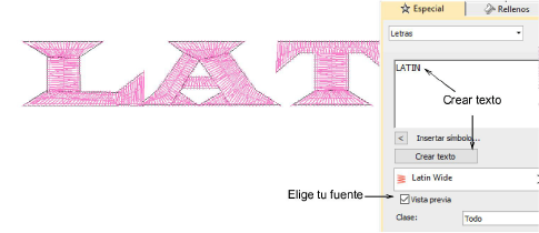 Editar y volver a empaquetar letras generadas