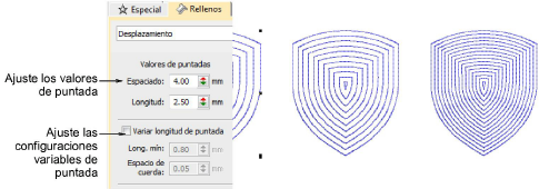 Rellenos desplazados